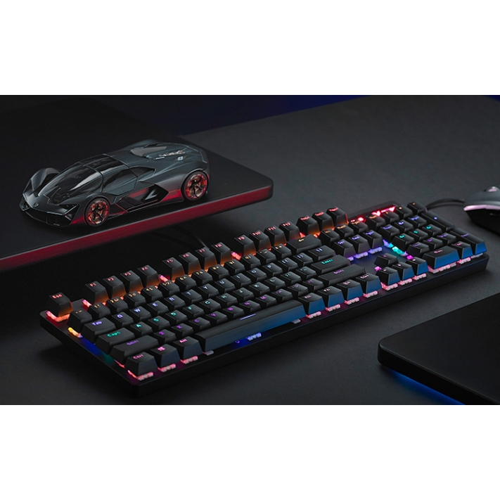 Rapoo V500PRO Wired Backlit Mechanical Keyboard 104-key, full-size ...