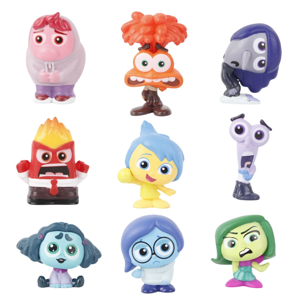 9pcs Mini Inside Out 2 Action Figure Toy Cartoon Movie Joy Anxiety ...