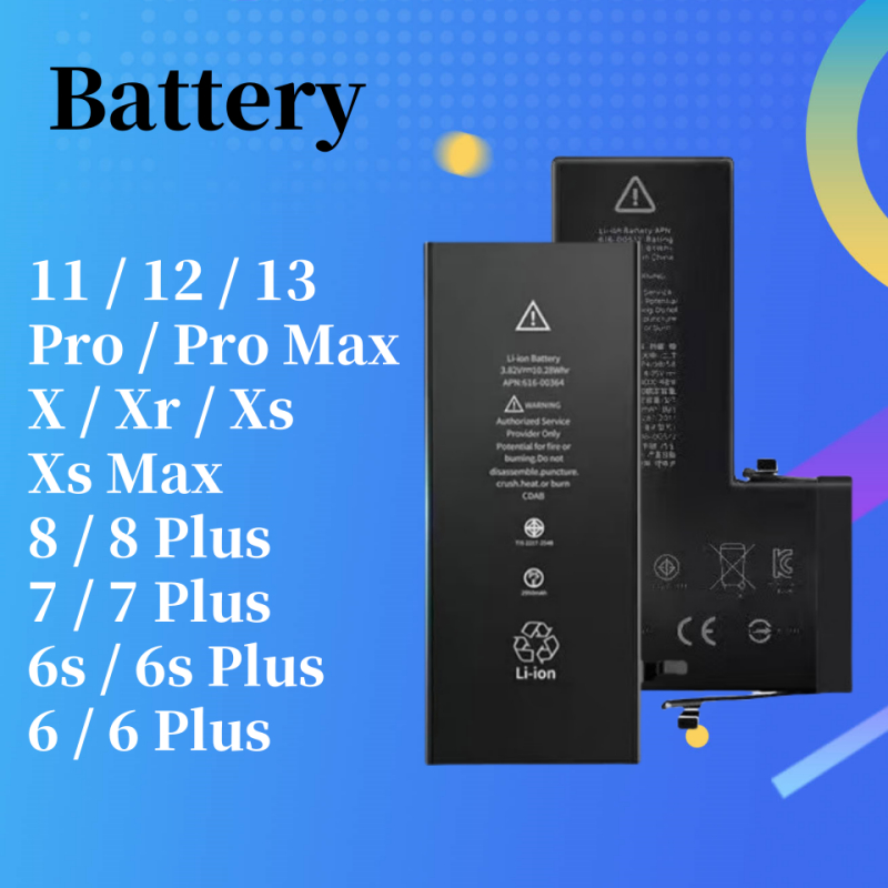 Battery Bateri Compatible For lPhone 13 12 11 Pro Max X Xr Xs Max 6 6s ...