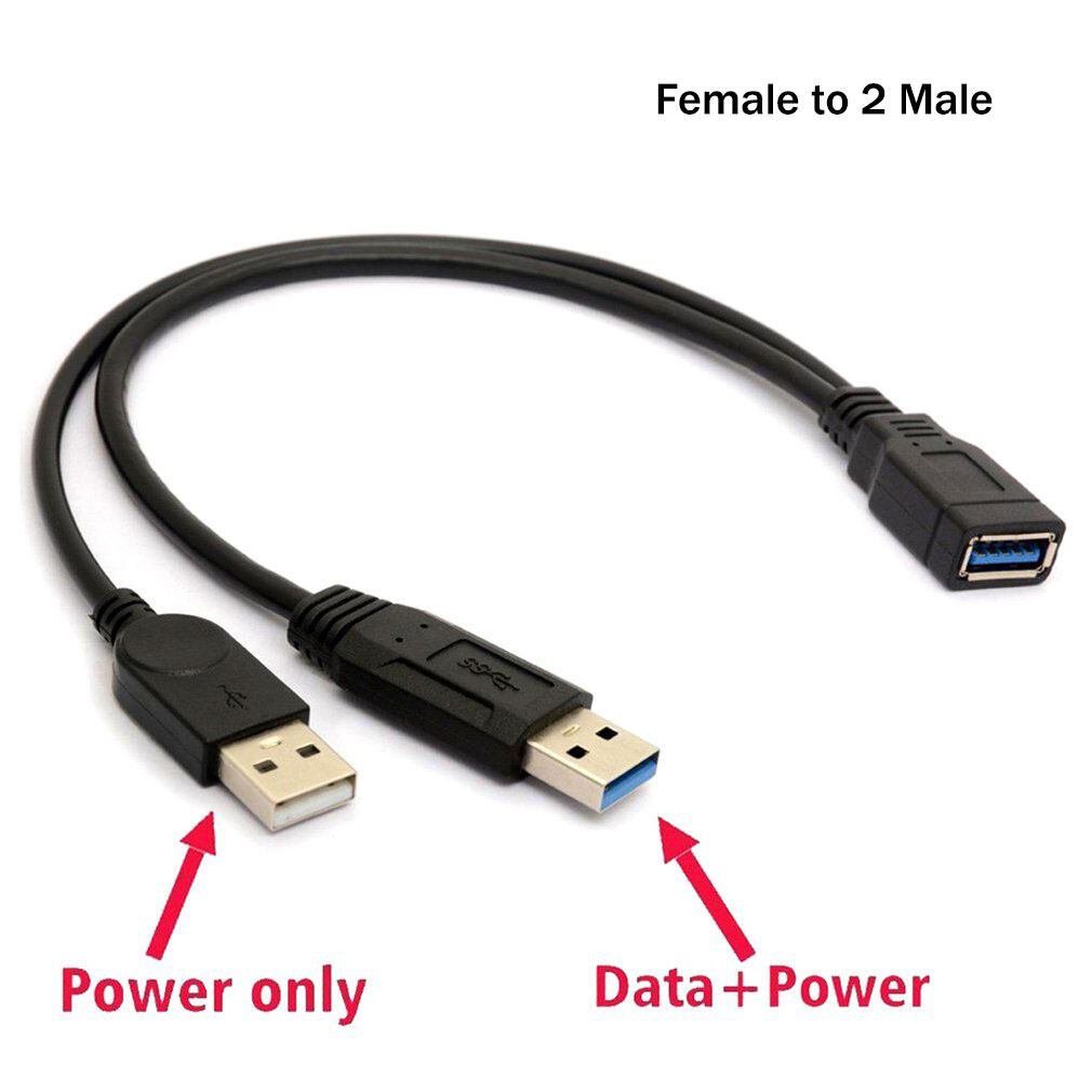 USB3.0 USB 3.0 A Female To 2 Dual Male Jack Y Splitter Hub Power ...