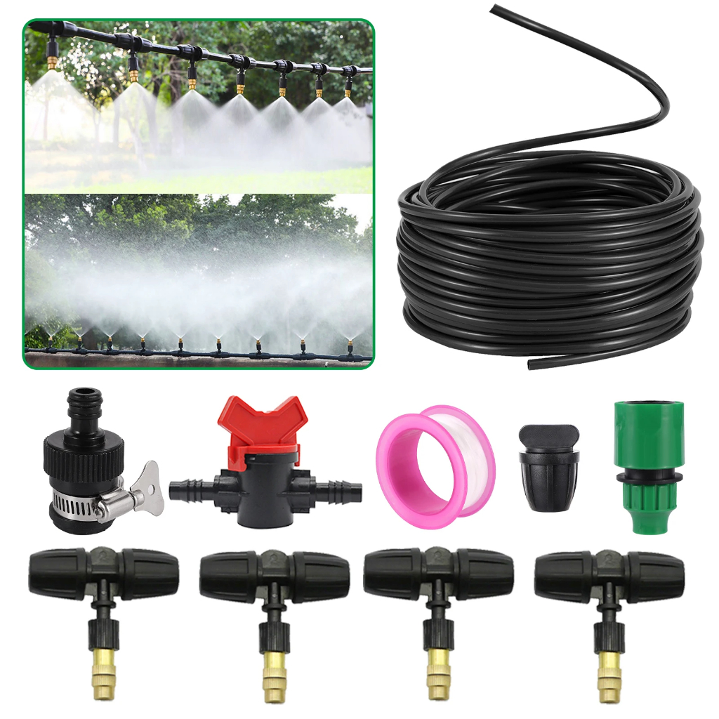 10M Misting Irrigation Kit Automatic Watering System Atomizing Nozzle ...