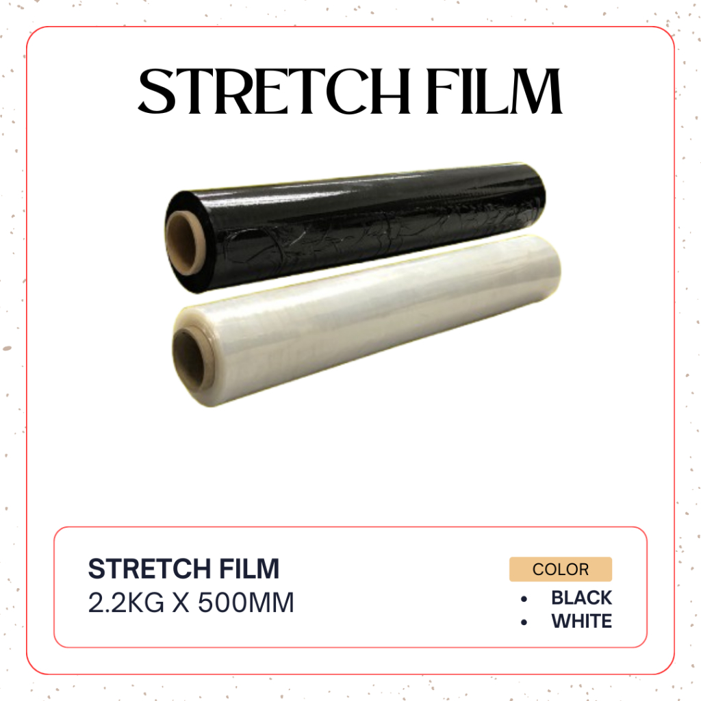 Stretch Film [Small Core] 2.2KG Black / Clear | Shopee Malaysia