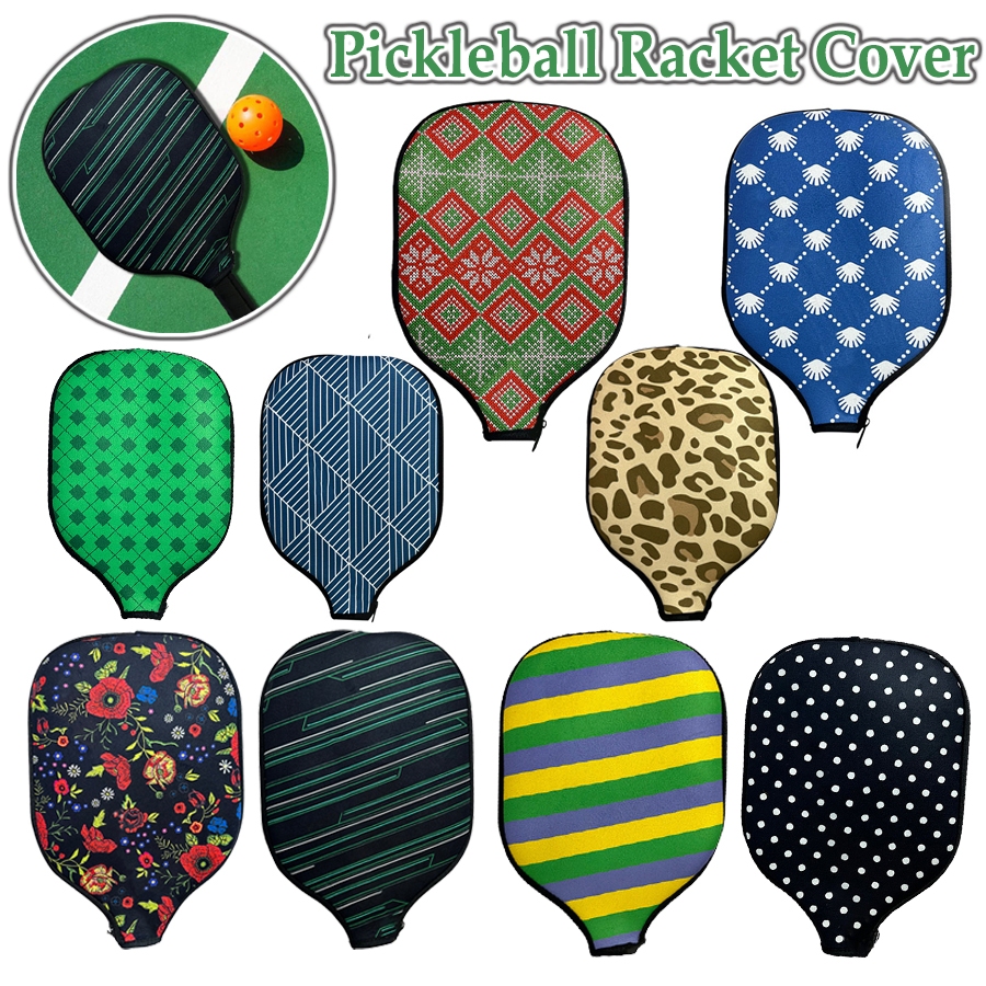 Pickleball Racket Sleeve Neoprene Pickleball Paddle Cover Durable ...