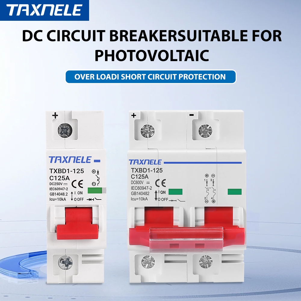 TAXNELE 1P 2P 80A 100A 125A DC MCB Short Circuit Overload Protection ...