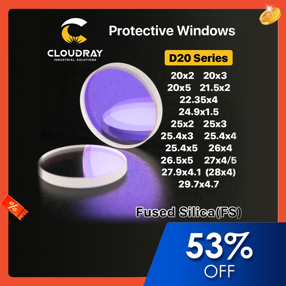 Cloudray Laser Protective Windows D20 - D29 Series Quartz Fused Silica ...