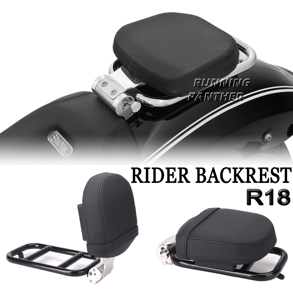🔥In Stock 🔥New Chrome Motorcycle Rider Backrest Foldable Back Rest Pad ...