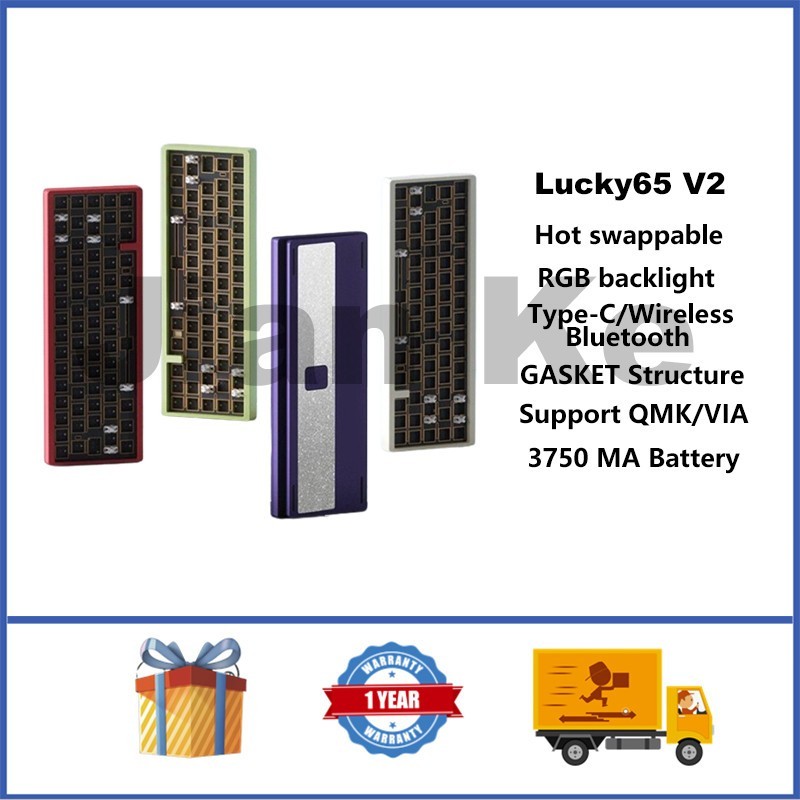Weikav Lucky65 V2 Aluminum Wireless Mechanical Keyboard Barebone Kit 65 ...