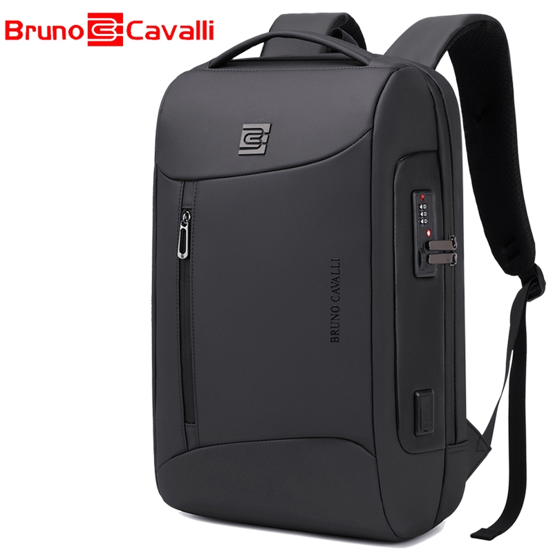 Bruno Cavalli Laptop Backpack Men Waterproof Travel Commuter Password ...