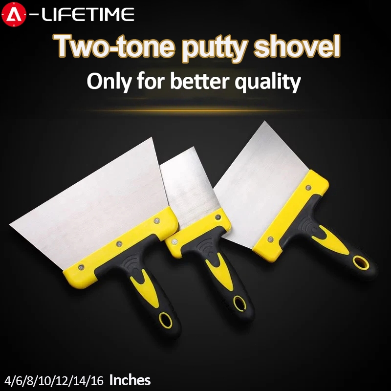 Stainless Steel Spatula/Scraper 4-16 Inch Plaster Shovel Putty Scraper ...