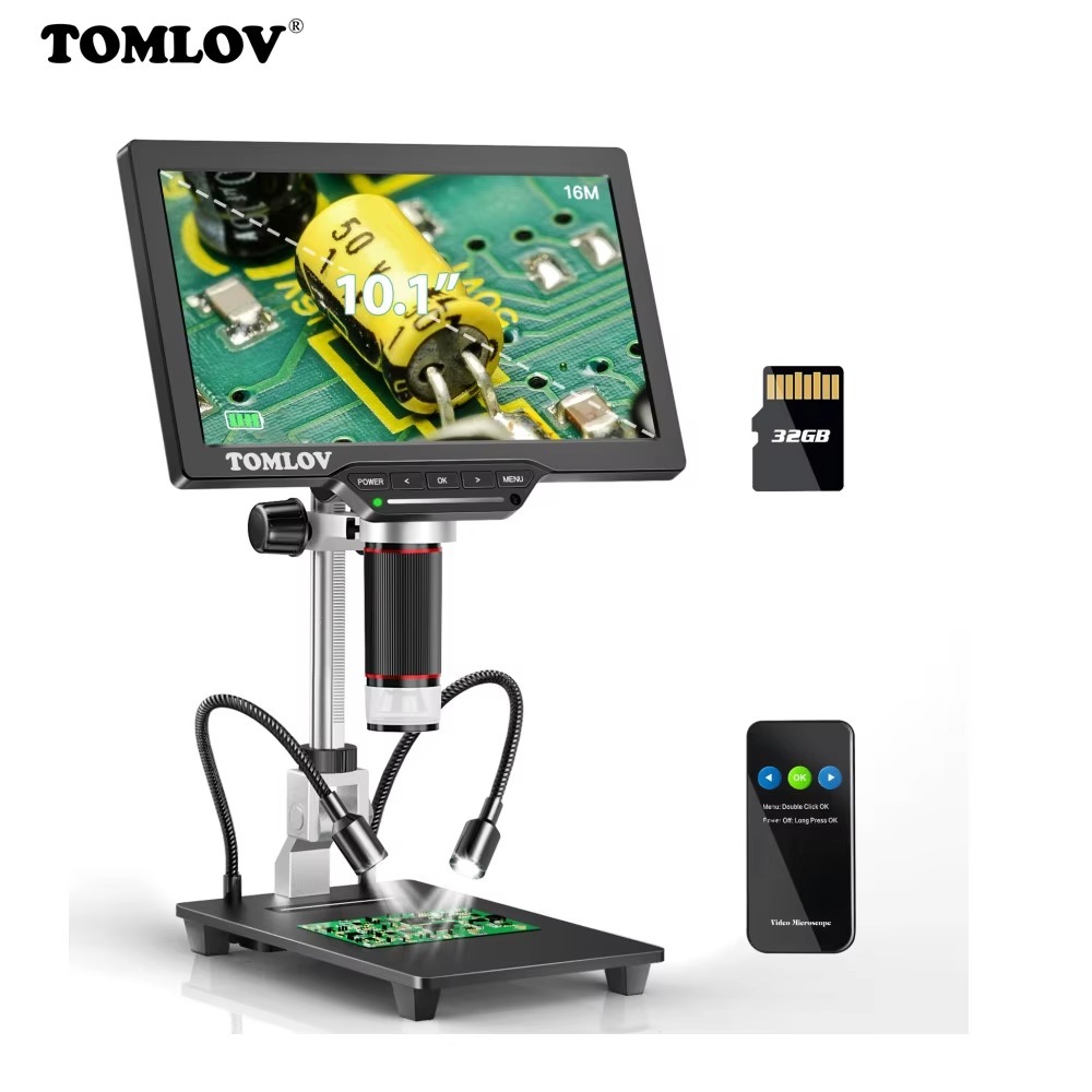 【🔥High performance🔥】TOMLOV DM202 10.1 inch HDMI Digital Microscope LCD ...