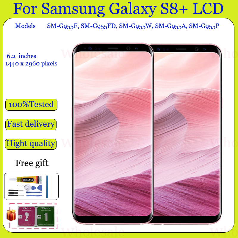 Original AMOLED For Samsung Galaxy S8+ S8 Plus LCD Display Touch Screen ...