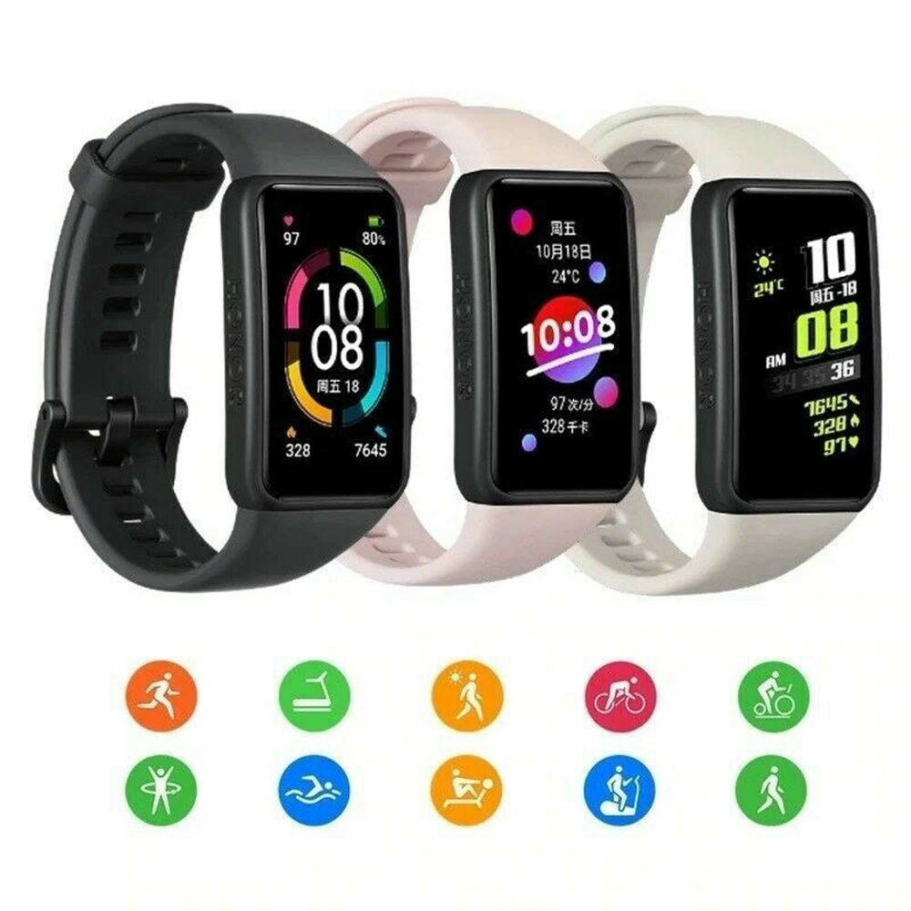 Huawei Honor Band 6 Smart Wristband Full Screen 1.47" AMOLED Smartwatch ...