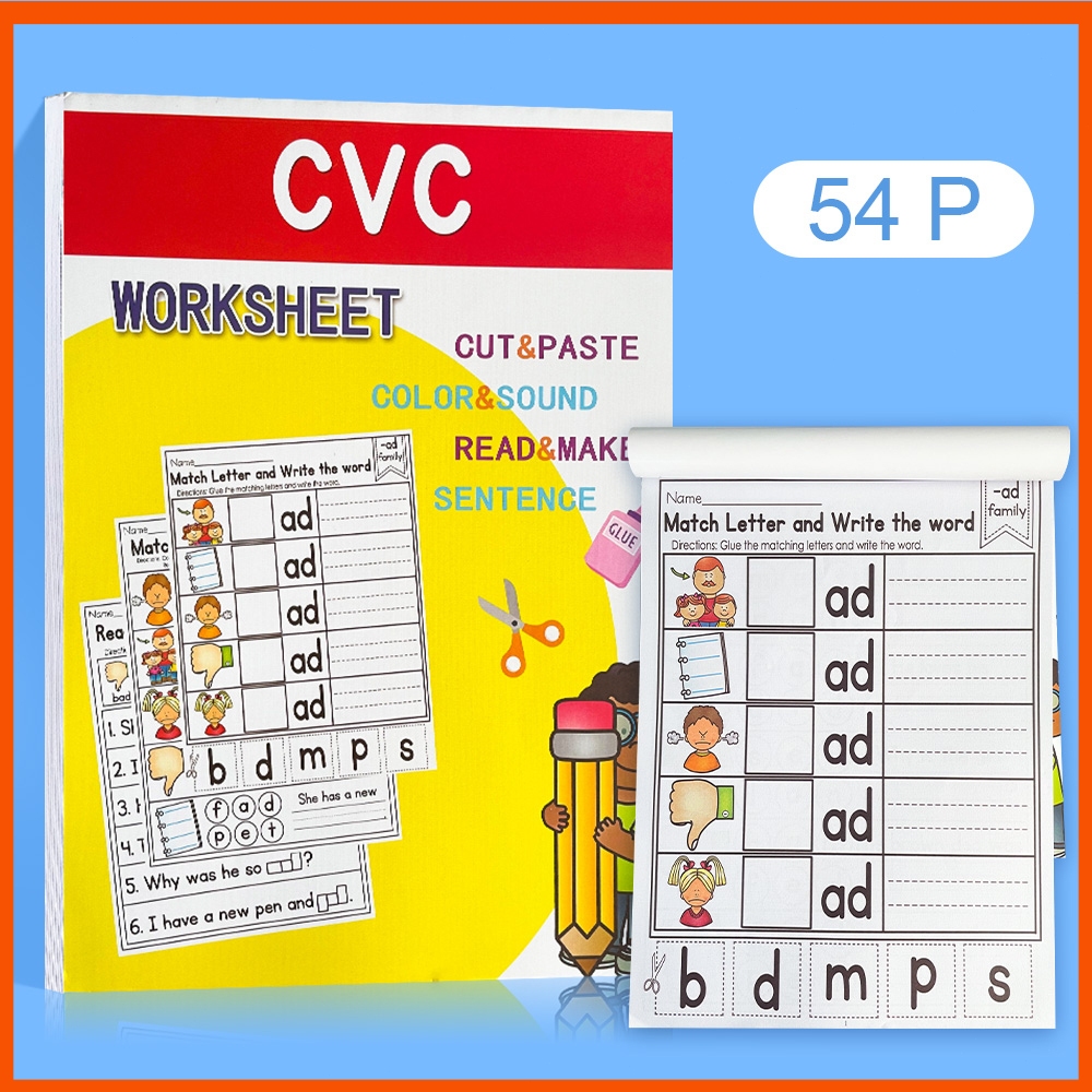 Learn to Read: CVC Words book,Phonics Educational Workbook,Simple Words ...