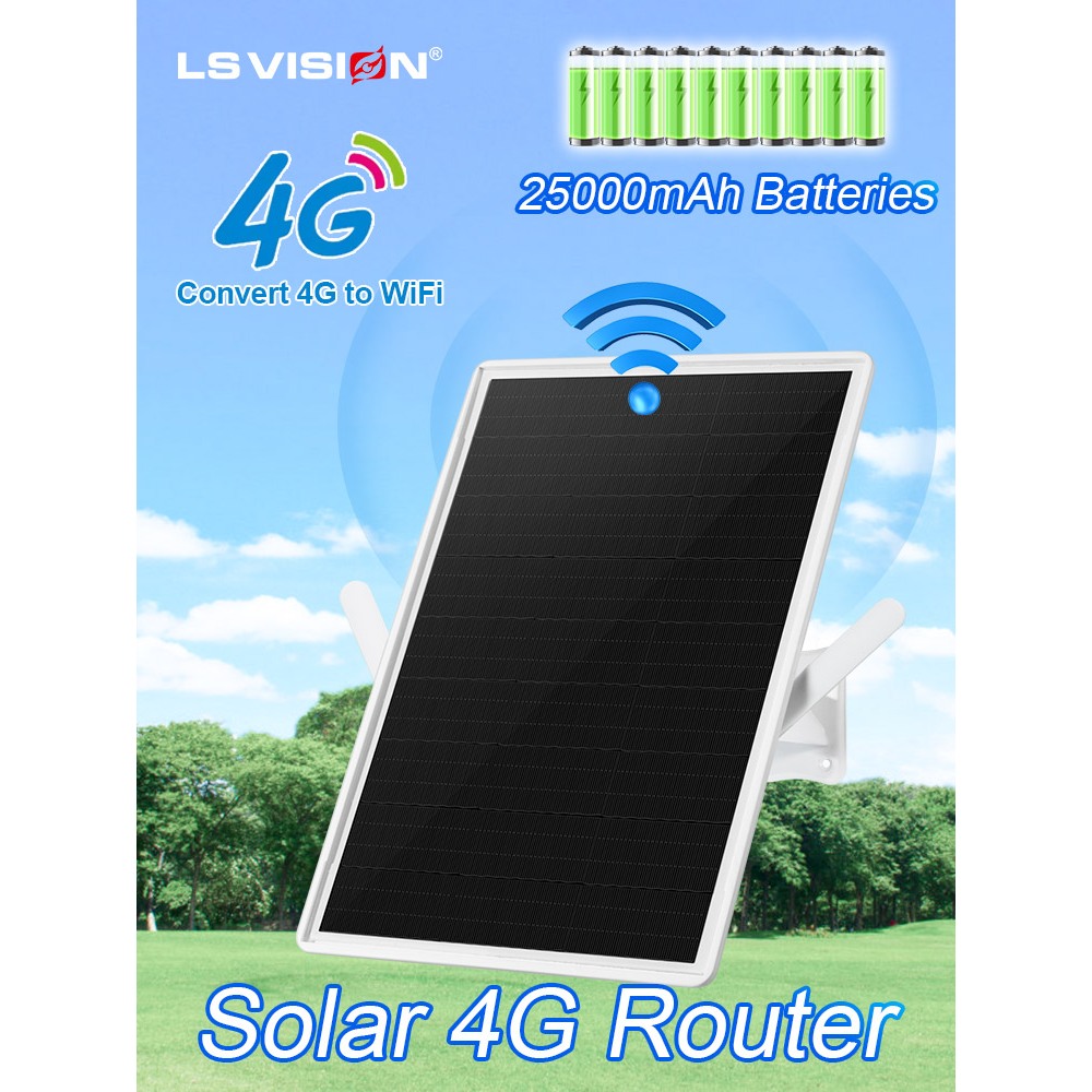 LS VISION 15W Solar Powered 4G Router Slot Outdoor 20000mAh Battery ...