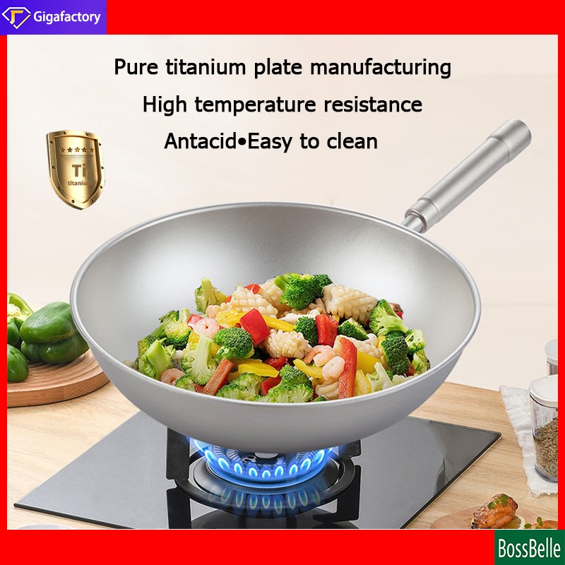 Bossbelle-Pure Titanium Pan Non-stick Pan Frying Pan Milk Pan Soup Pan ...