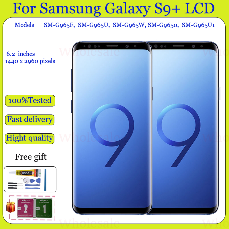 Original AMOLED For Samsung Galaxy S9+ S9 Plus G965 LCD digital touch ...