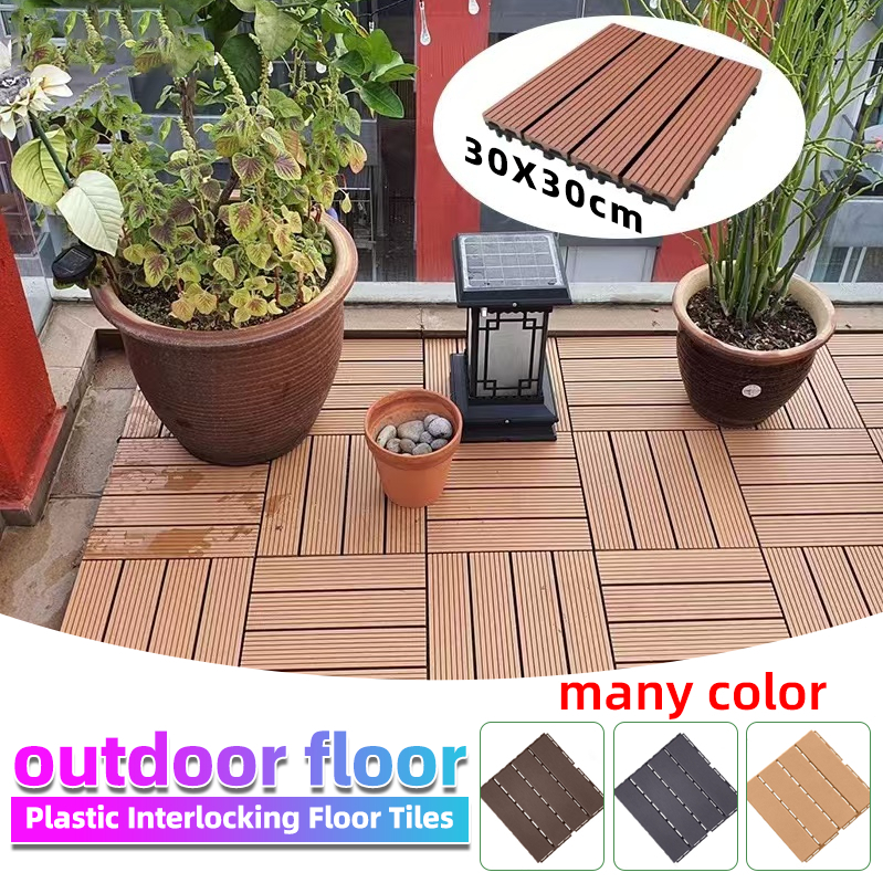 30CMx30CM Ready Stock Floor Decking Garden Decoration Flooring WPC Wood ...
