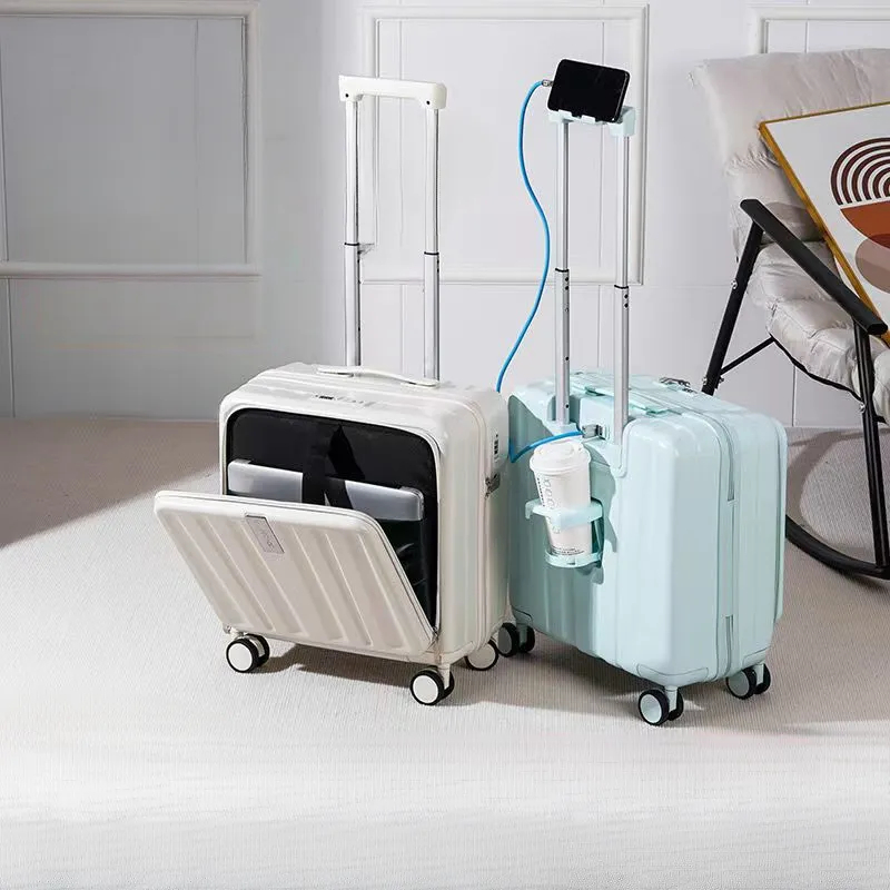 Small Boarding Bag Front Fastening Trolley Suitcase 18-Inch Luggage ...