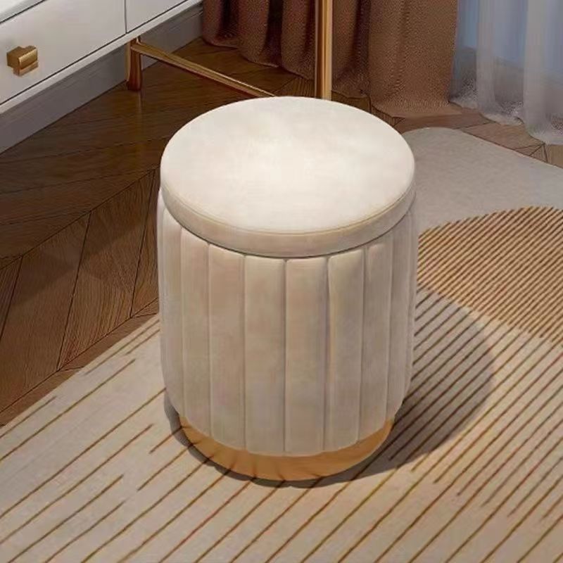 Makeup Stool Light Luxury Round Stool Chair Bedroom Storage Bench Sofa ...