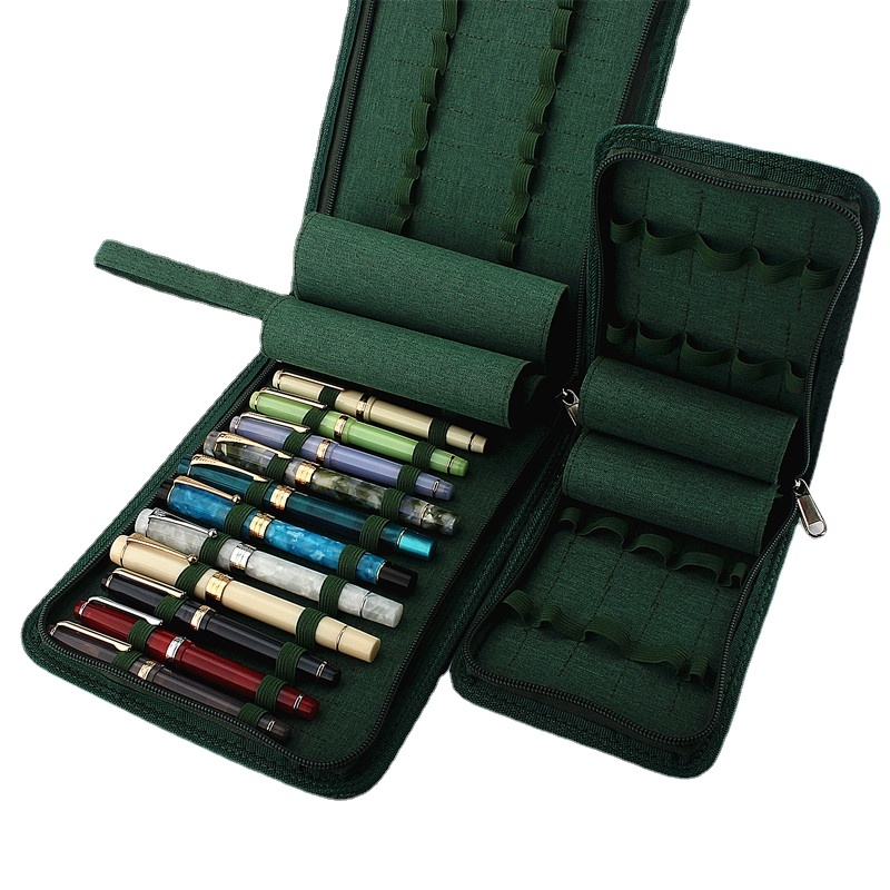 24-grid Set Pen Simple Waterproof Anti-dust Multiple Storage Canvas ...