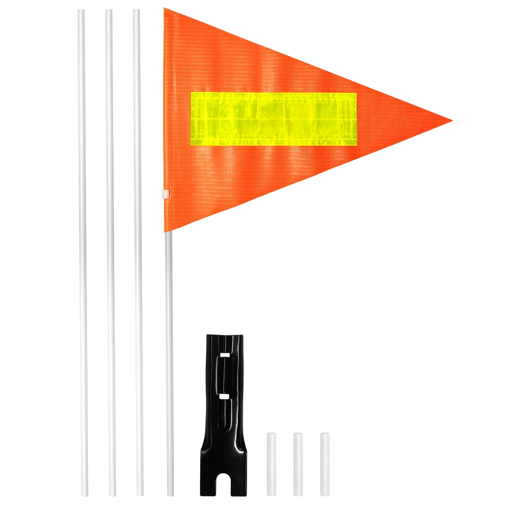 Anley 6Ft Bike Safety Flag with Reflective Strip & Fiberglass Pole ...