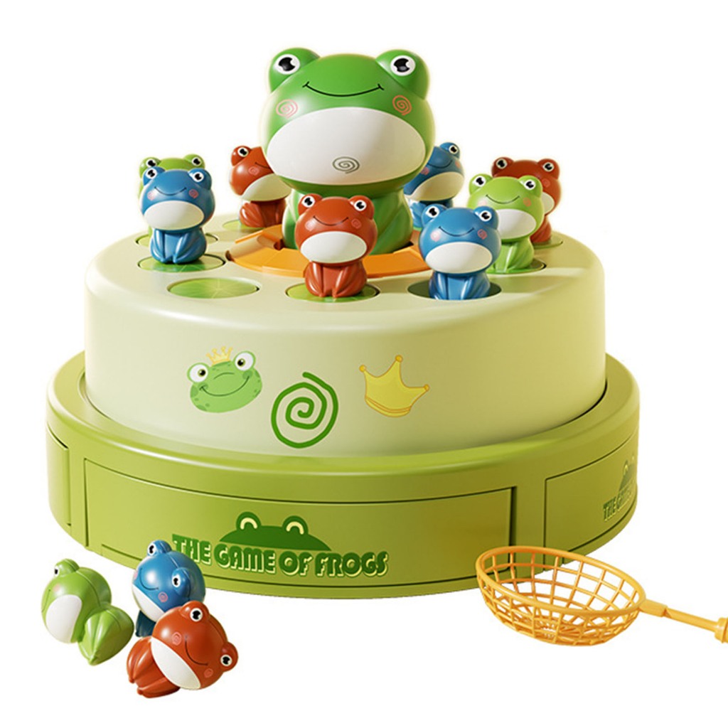 Catch Jumping Frogs Game Cartoon Bouncing Frogs Turntable Battery ...