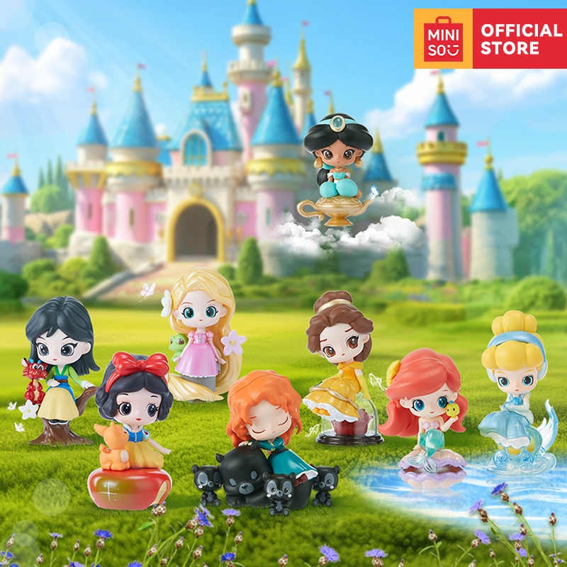 MINISO Disney Princess Fairy Tale Town Figure Model Blind Box Random Design Toy Collectible for ...