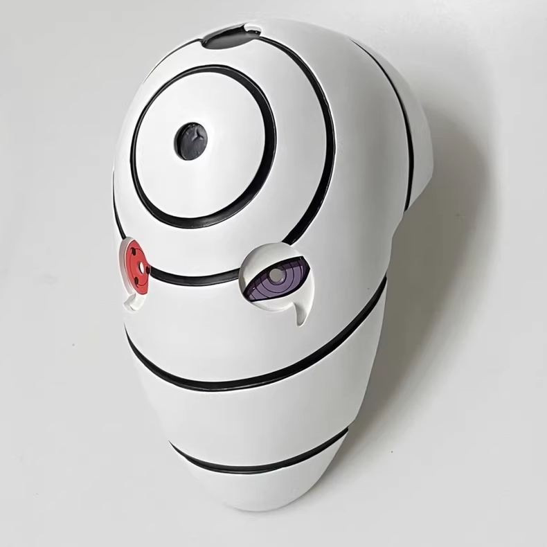 High-end Glowing White Mask with Earth Writing Round Eye Movable ...