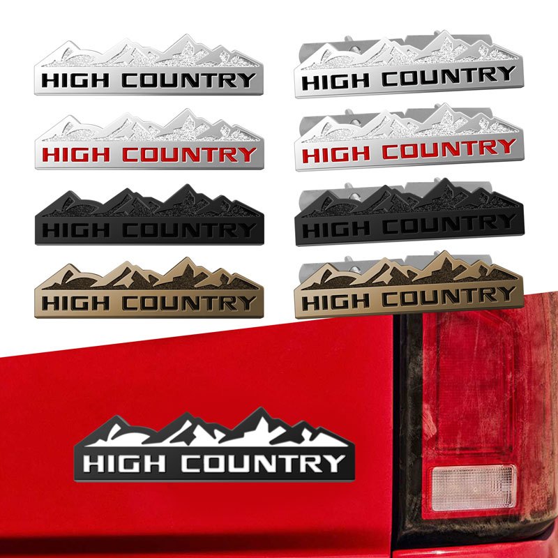 Car Front Grille Emblem 3D Snow Mountain HIGH COUNTRY Logo Metal Body ...