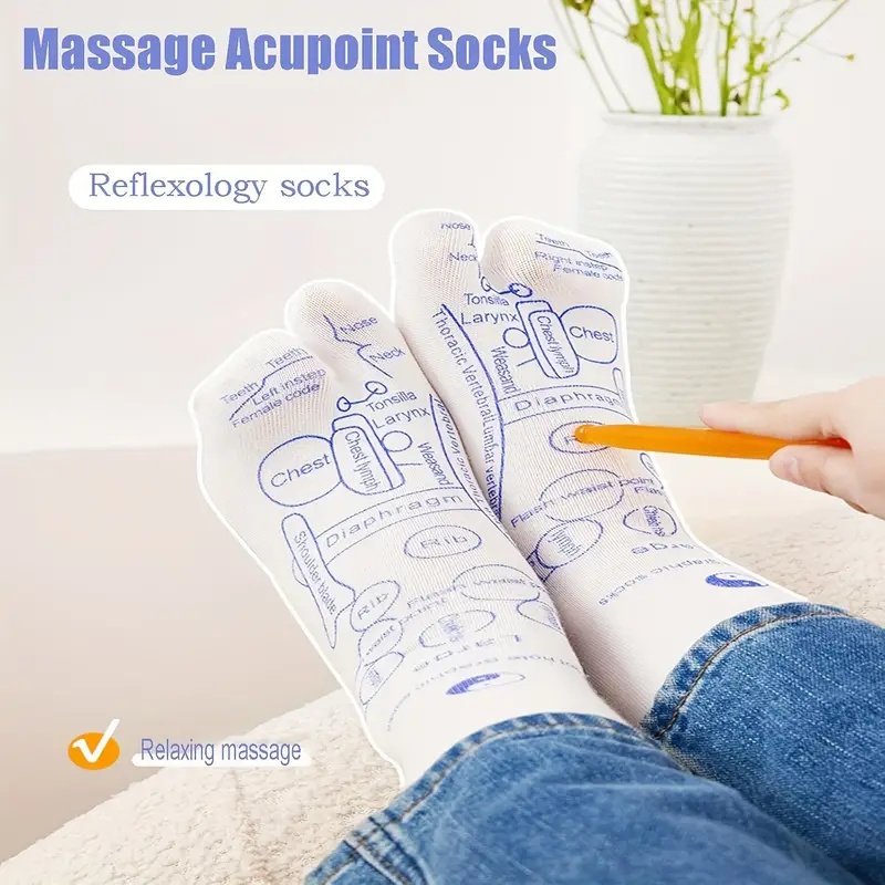 Foot Massage Acupuncture Socks Foot Massage Health Care Hundred ...