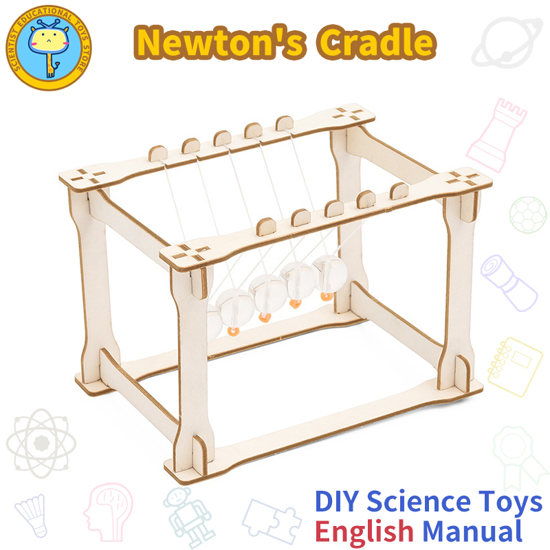 🚀Science Toys🔥DIY Newton's Cradle Model STEM Kit Kids Educational ...