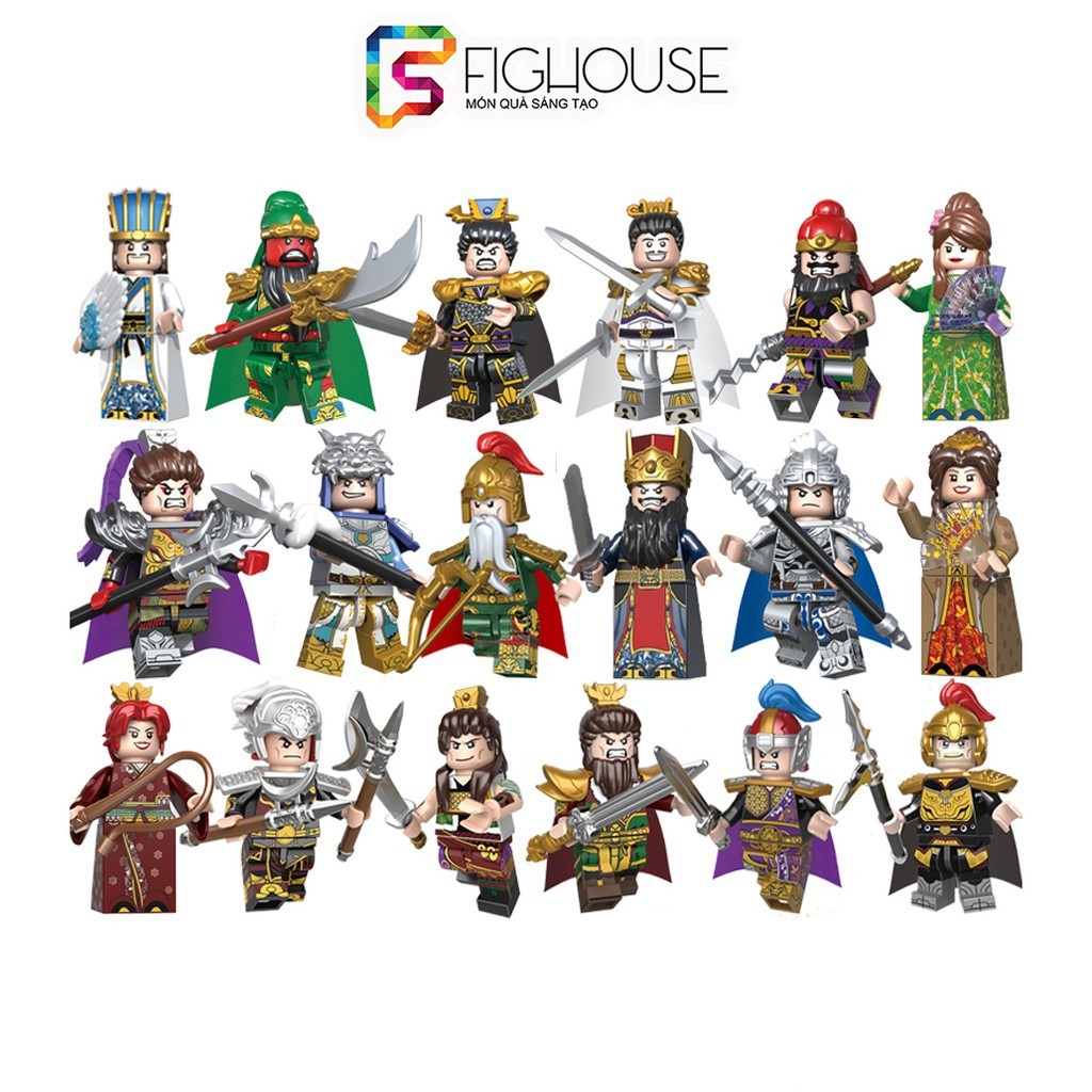 8-piece set of Lego Three Kingdoms Xiaoyu, Lu Yun warrior model, Zhao ...