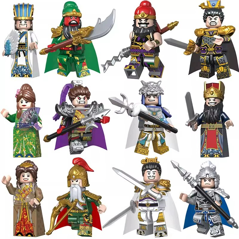 8-piece Lego set Three Kingdoms Warrior model with characters from Lu ...