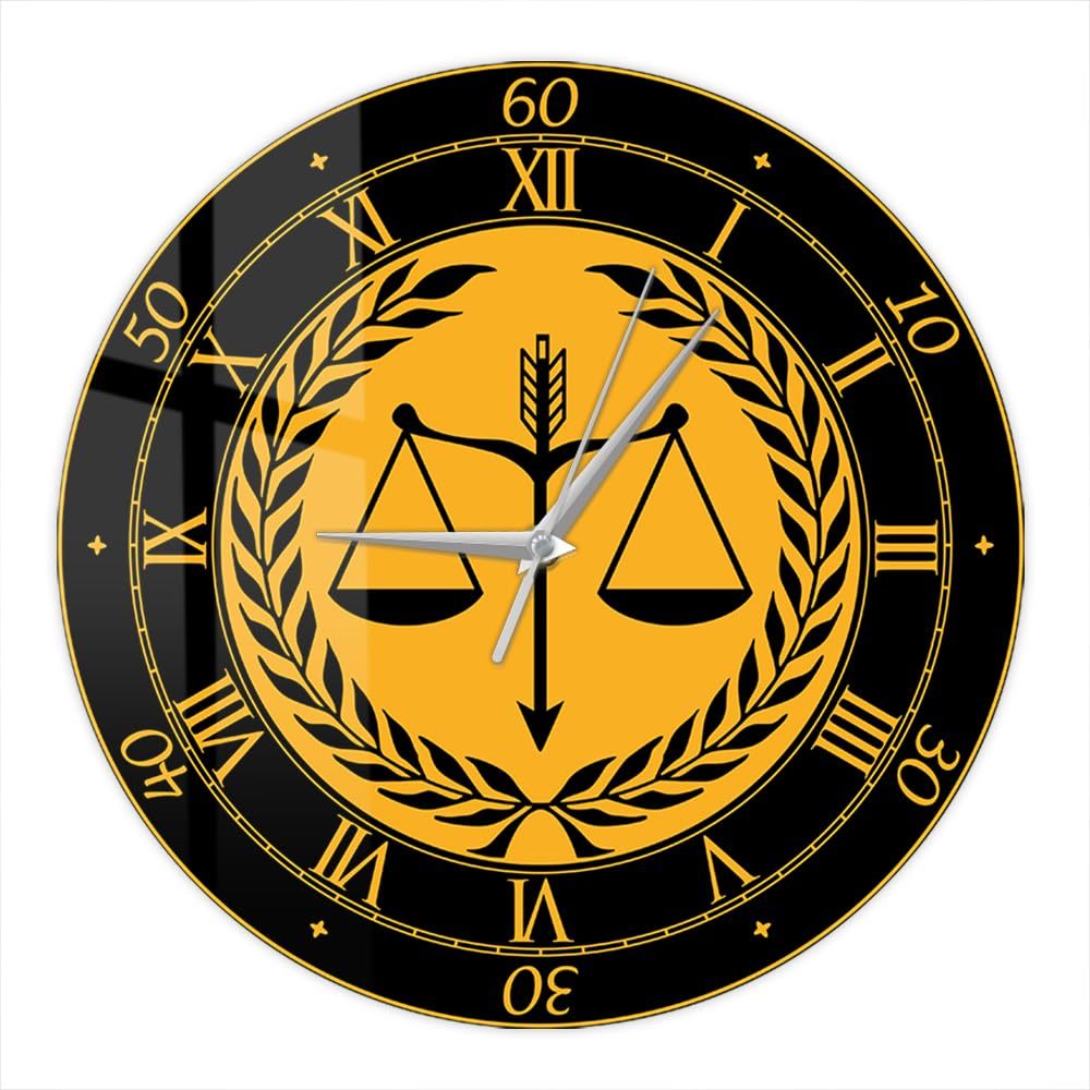 Attorney Lawyer Wall Clock, Law Scale of Justice Wall Clock Modern ...
