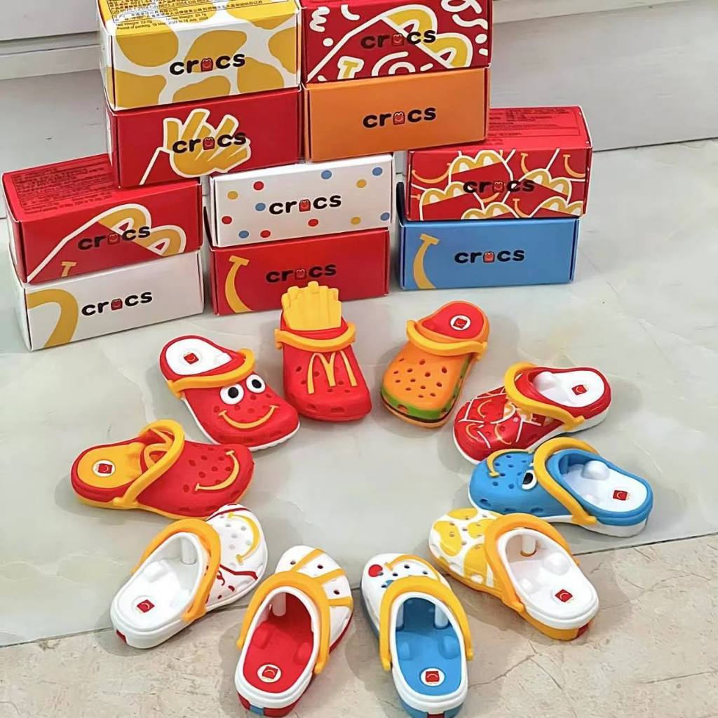 Crocs Mini McDonald's Happy Meal 2025 Keychain, special design shoes, collectible, available in ...
