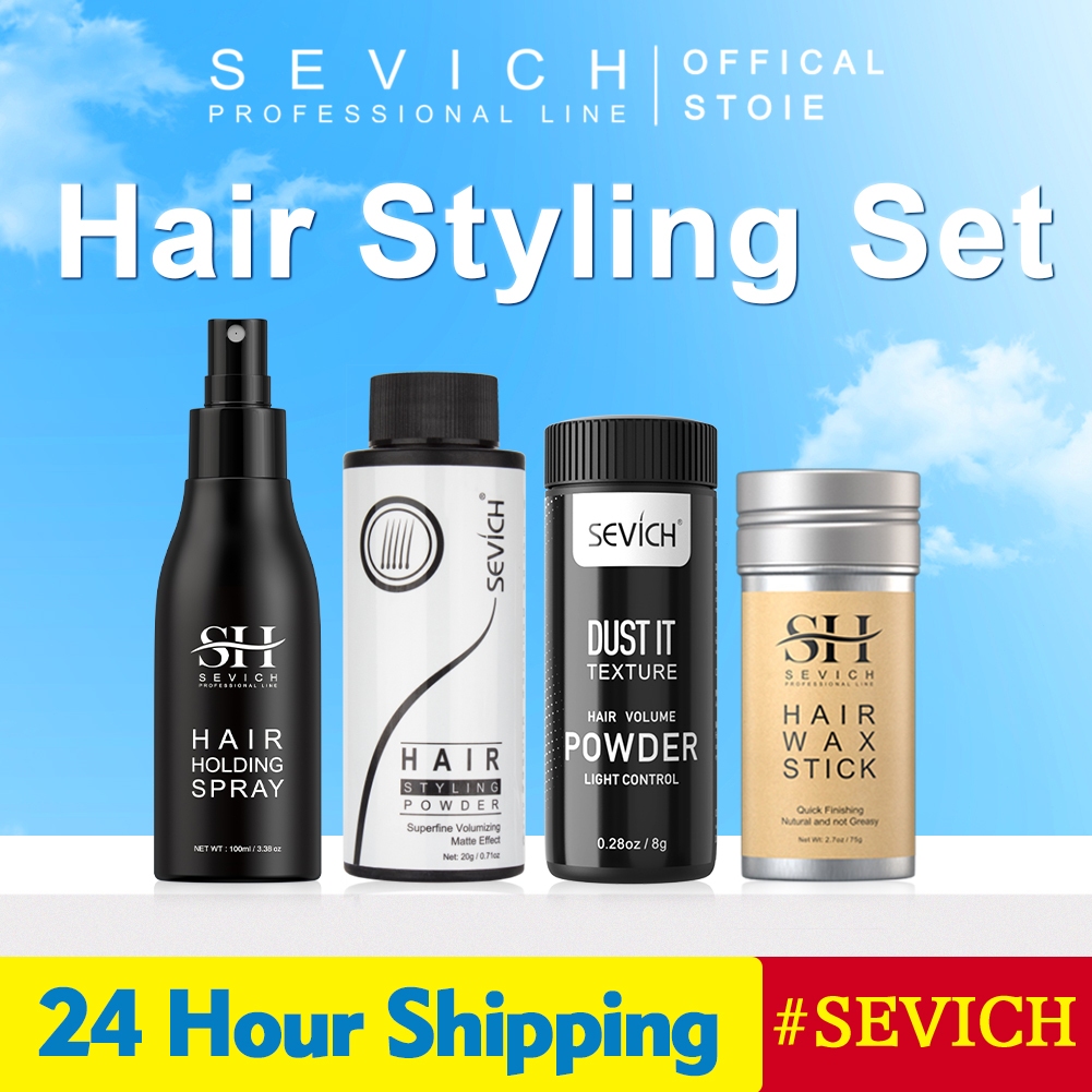 SEVICH 4PCS Hair Styling Set Hair Powder + Hair Wax Stick + Hair ...
