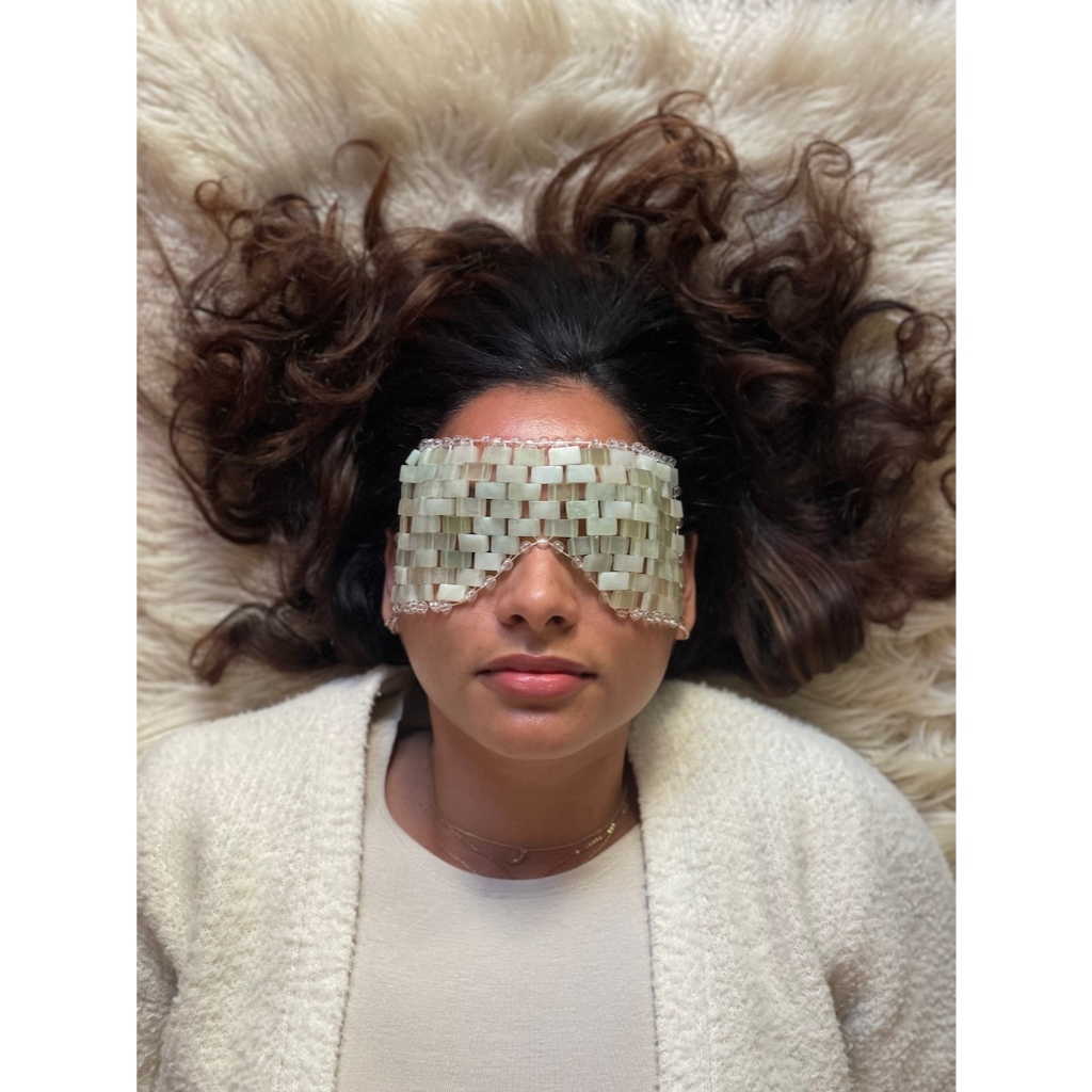 Original Jade Eye Mask for eyes De-puffing & Relaxing with Cooling and ...