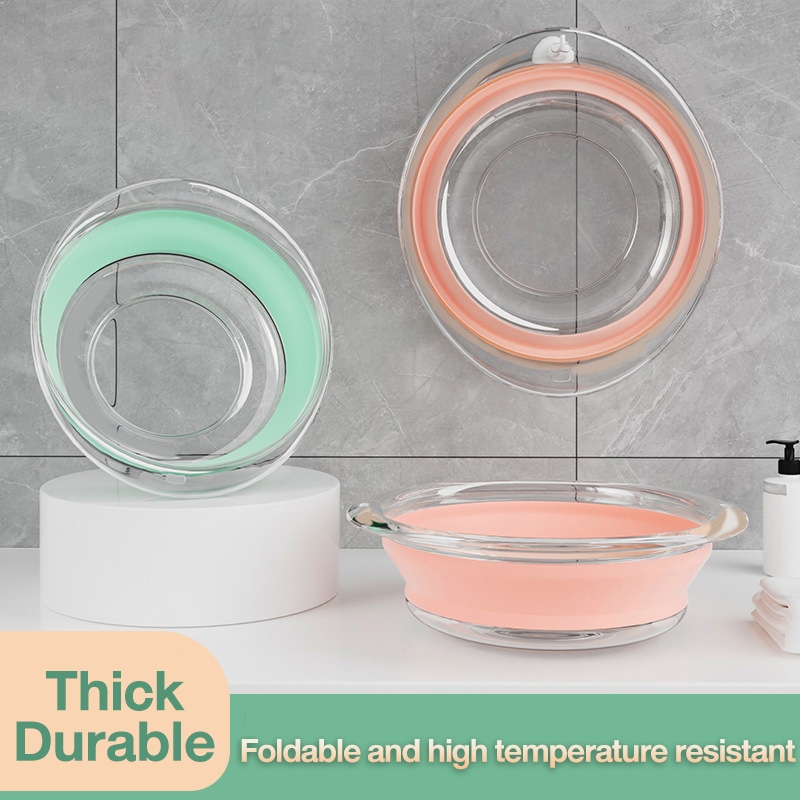 Foldable Wash Basin Bucket Plastic Folding Basins Water Basin Portable ...