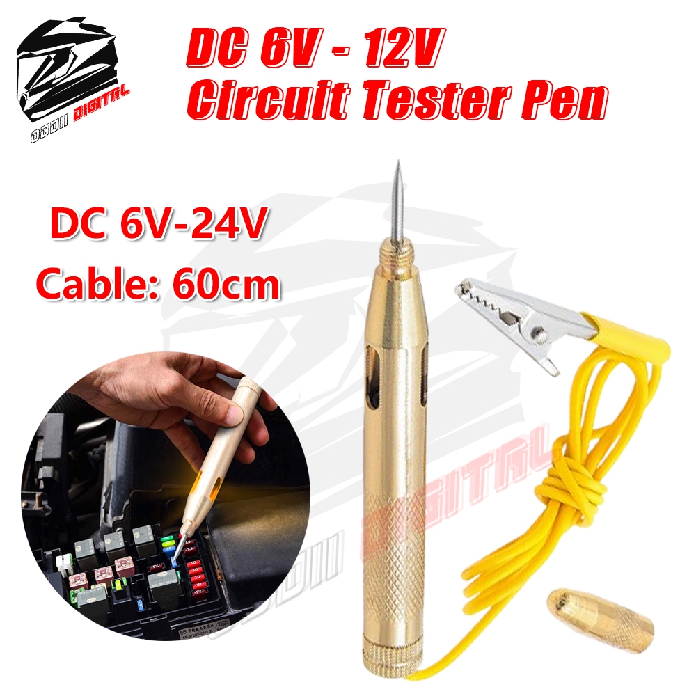 DC 6V - 24V Car Motorcycle Voltage Circuit Test Pen Short Open Tester ...