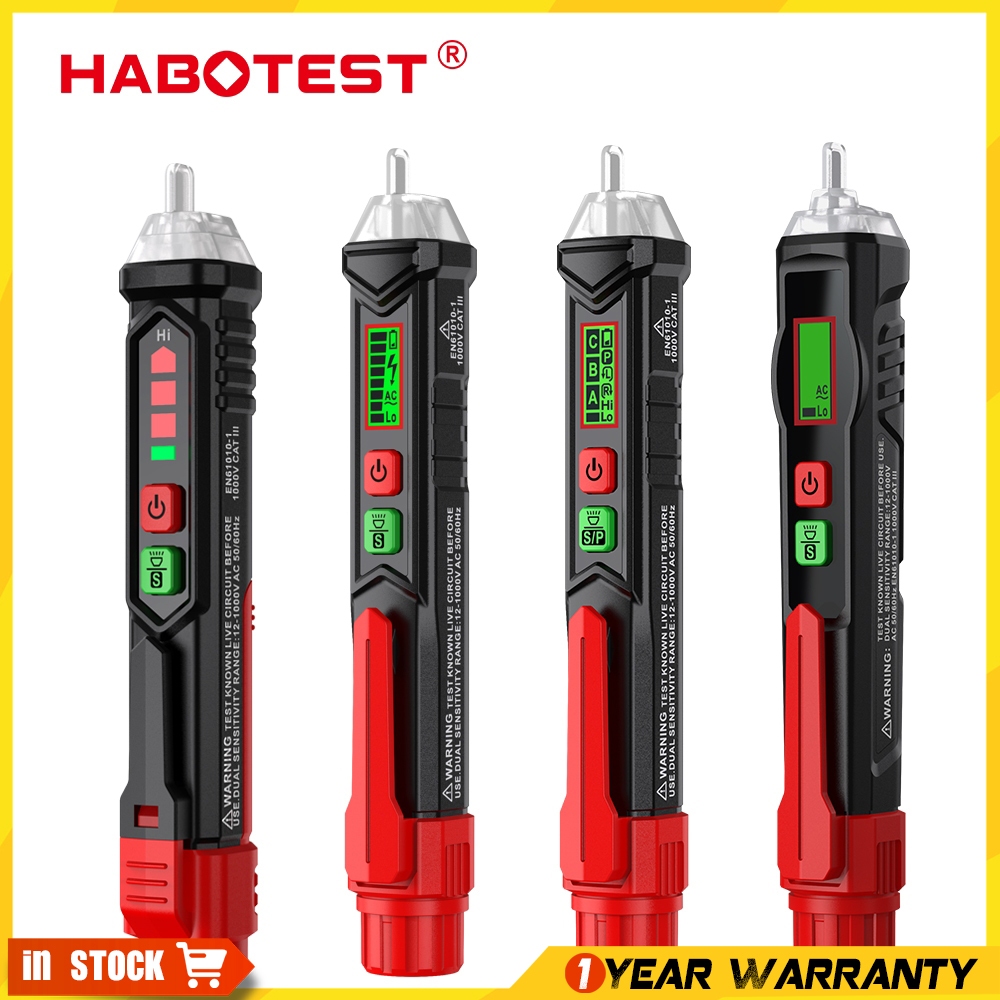HABOTEST HT90 HT100 HT101 HT100P AC Voltage Test Pen 12V-1000V Non ...