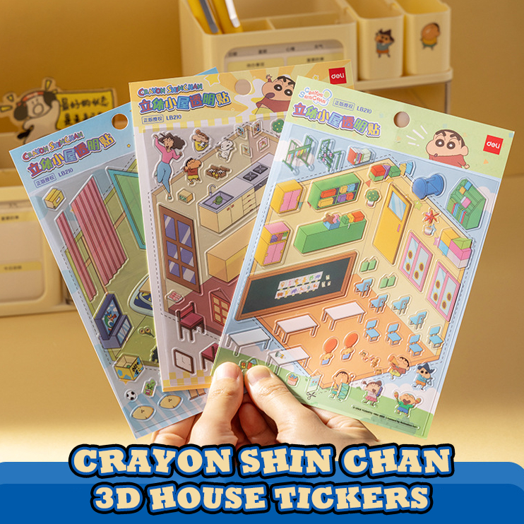 ENWEI 3 Style [Crayon Shin-Chan Series] Cartoon 3D Landscape Stickers ...