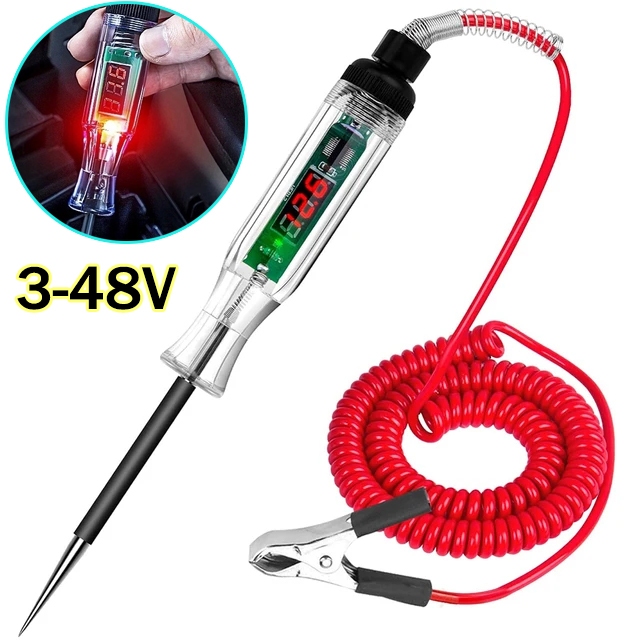 Car Tester Pen Voltage Circuit Test Digital Display Truck Circuit Probe ...