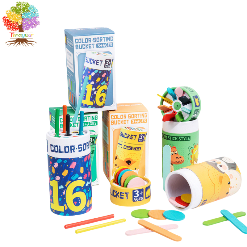 Montessori Toy,Color Sorting Sticks Game,Preschool Learning Fine Motor ...