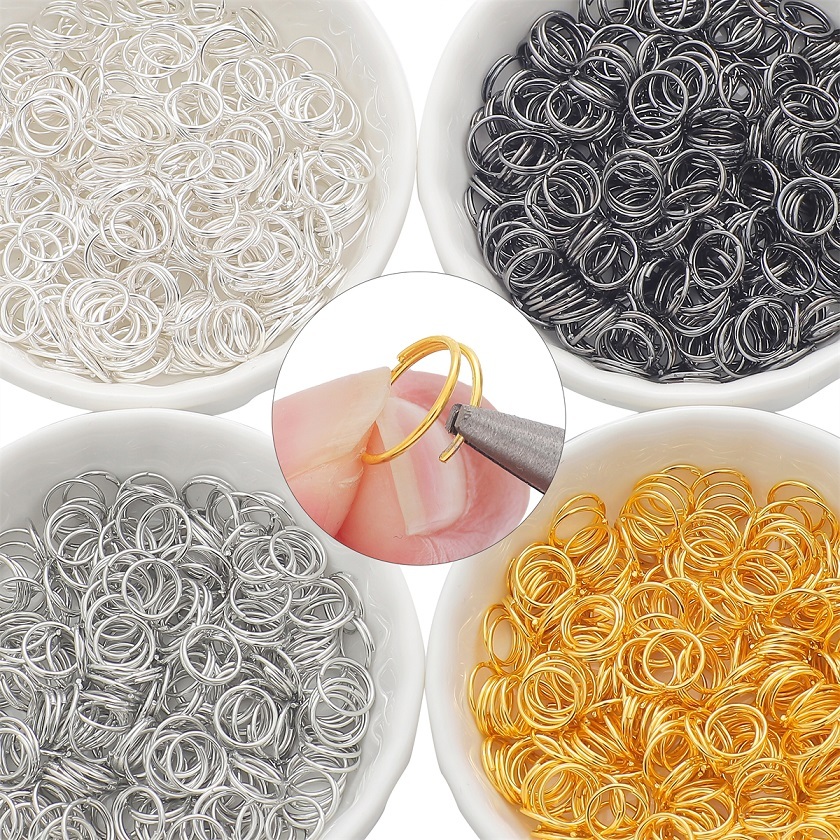 500pcs Open Jump Rings Double Loops Split Rings Connectors For Diy ...
