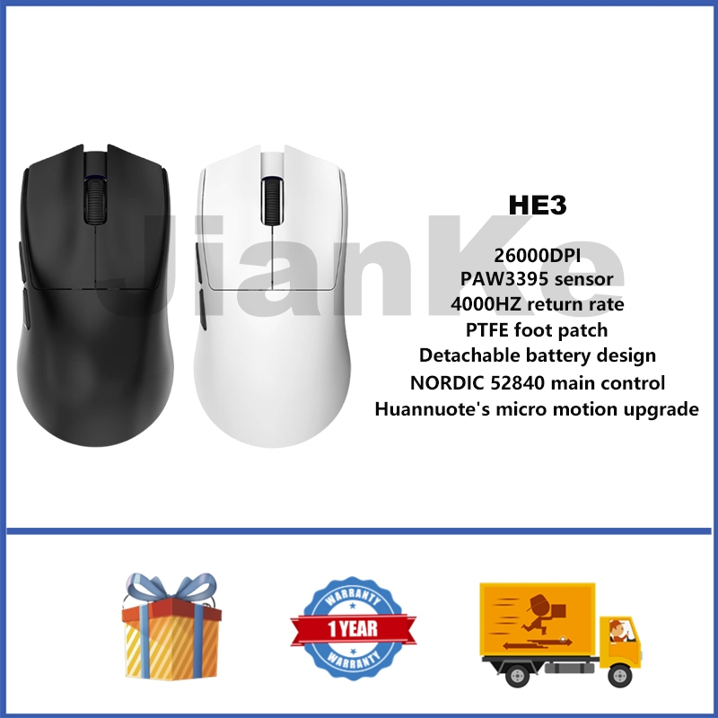IROK HE3 Wireless Mouse PAW3395 26000DPI Lightweight Three Mode Gaming Mouse | Shopee Malaysia