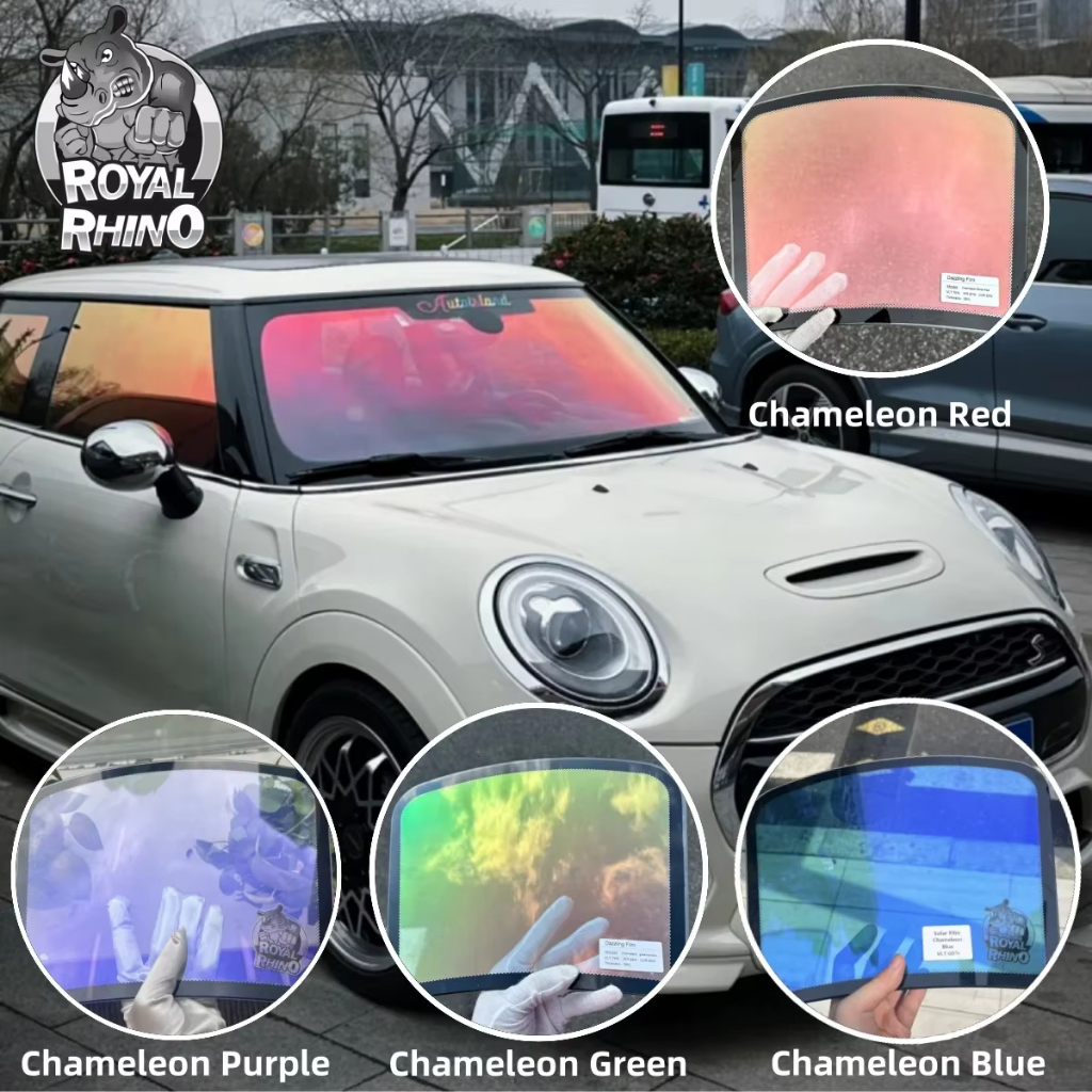 Purple/Green/Blue/Red Chameleon VLT 60~80% Windscreen Foils Car Front ...