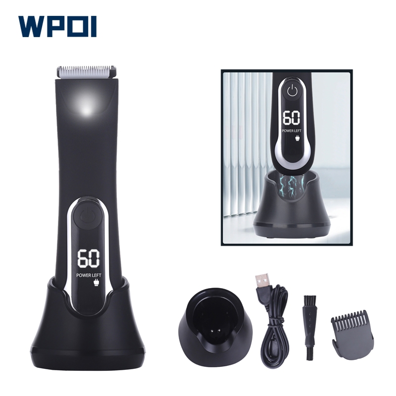 WPOI Rechargeable Base/Type-C Charging Waterproof Electric Body Clipper ...