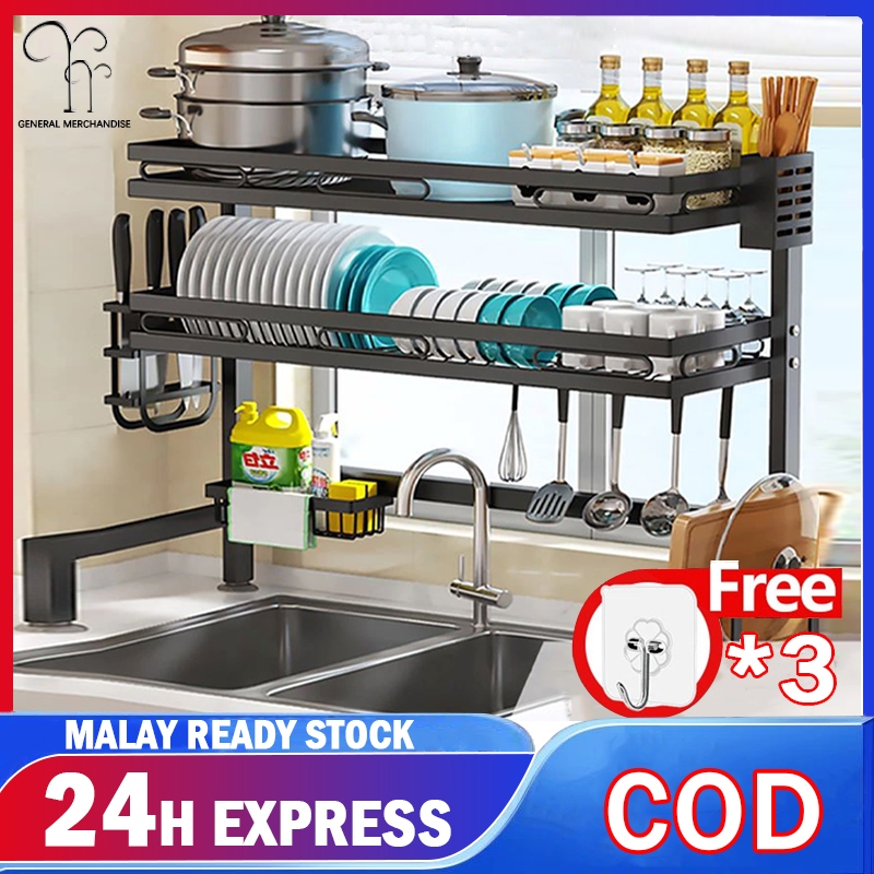 【READY STOCK】Stainless Steel Rak Pinggan/rak pinggan sinki /rak sinki ...