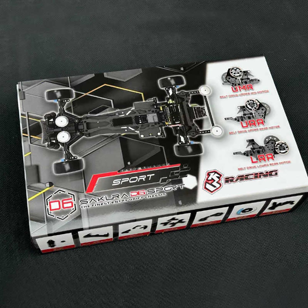 3Racing Sakura D6 SPORT RWD KIT 1/10 RC Electric Remote Control Model ...