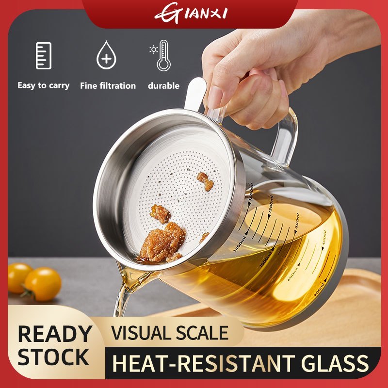 GIANXI 304 Stainless Steel Oil Filter Large Capacity Oil Jug Oil Bottle ...